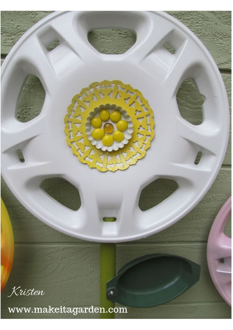 Happy Hub Cap Flowers and How To Make Them | Make it a Garden